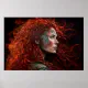 Irish Woman Profile with Abstract Face Paint Poster | Zazzle