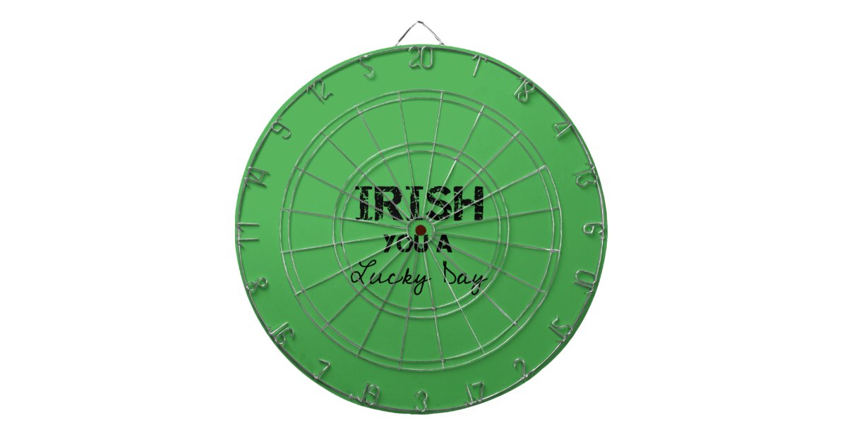 irish you a lucky day dart board | Zazzle