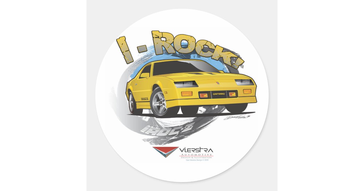 IROC-Z CLASSIC ROUND STICKER | Zazzle.com