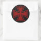 Iron Cross red black Classic Round Sticker | Zazzle