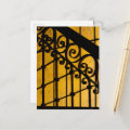 Iron gate pattern in yellow, Cuba Postcard | Zazzle