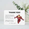 Iron Man Birthday Thank You Invitation | Zazzle