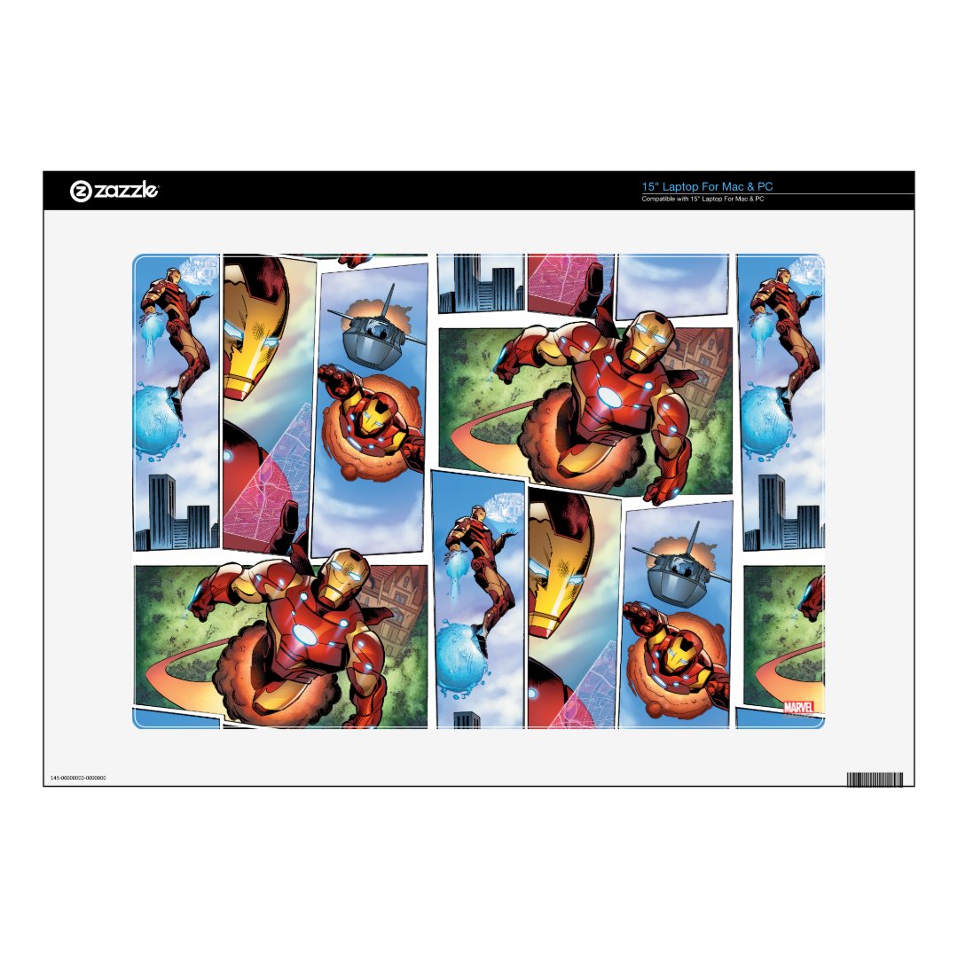 Iron Man Comic Panels Laptop Skin | Zazzle