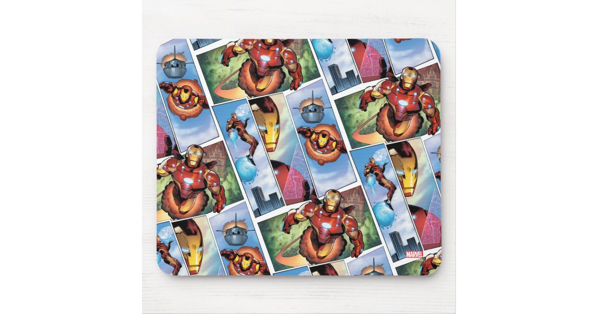 Iron Man Comic Panels Mouse Pad | Zazzle