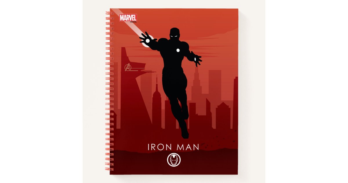 Iron Man Heroic Silhouette Notebook | Zazzle