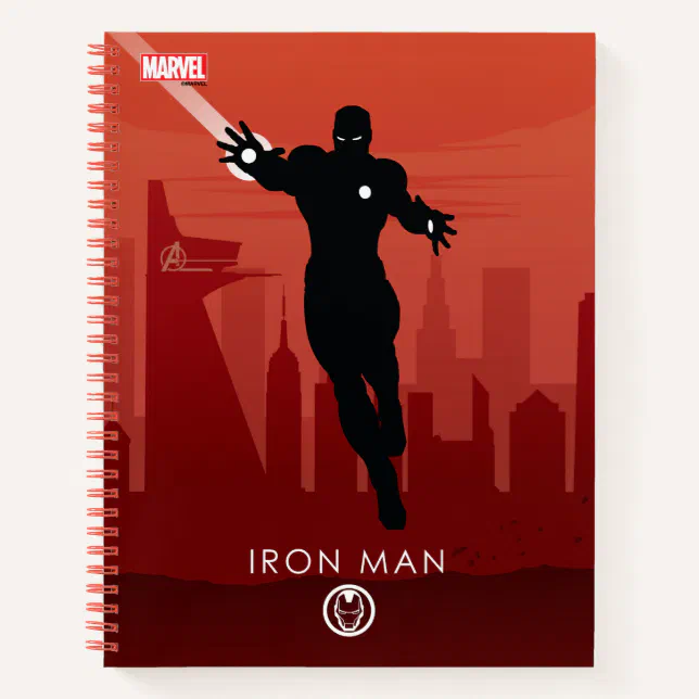Iron Man Heroic Silhouette Notebook | Zazzle