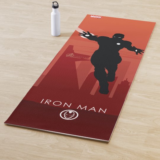 Iron Man Heroic Silhouette Yoga Mat | Zazzle.com