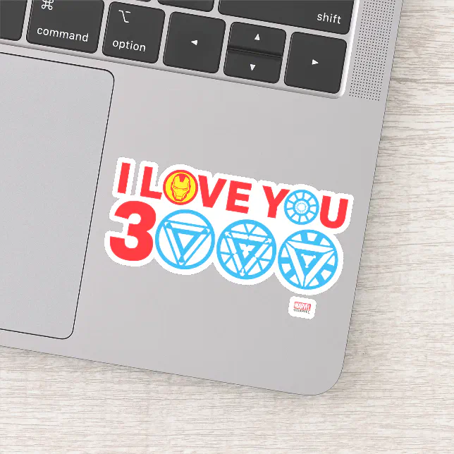 Iron Man | I Love You 3000 Sticker | Zazzle