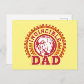 Iron Man | Invincible Dad Logo Postcard | Zazzle