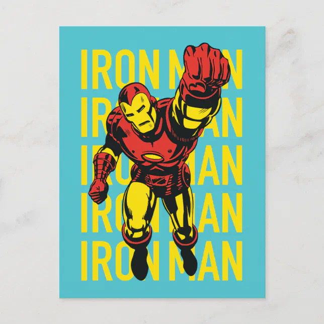 Iron Man Pose With Repeated Name Postcard | Zazzle