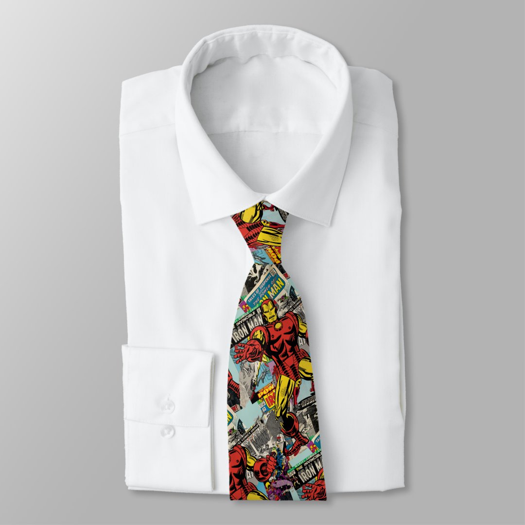 Iron Man Retro Comic Collage Neck Tie | Zazzle