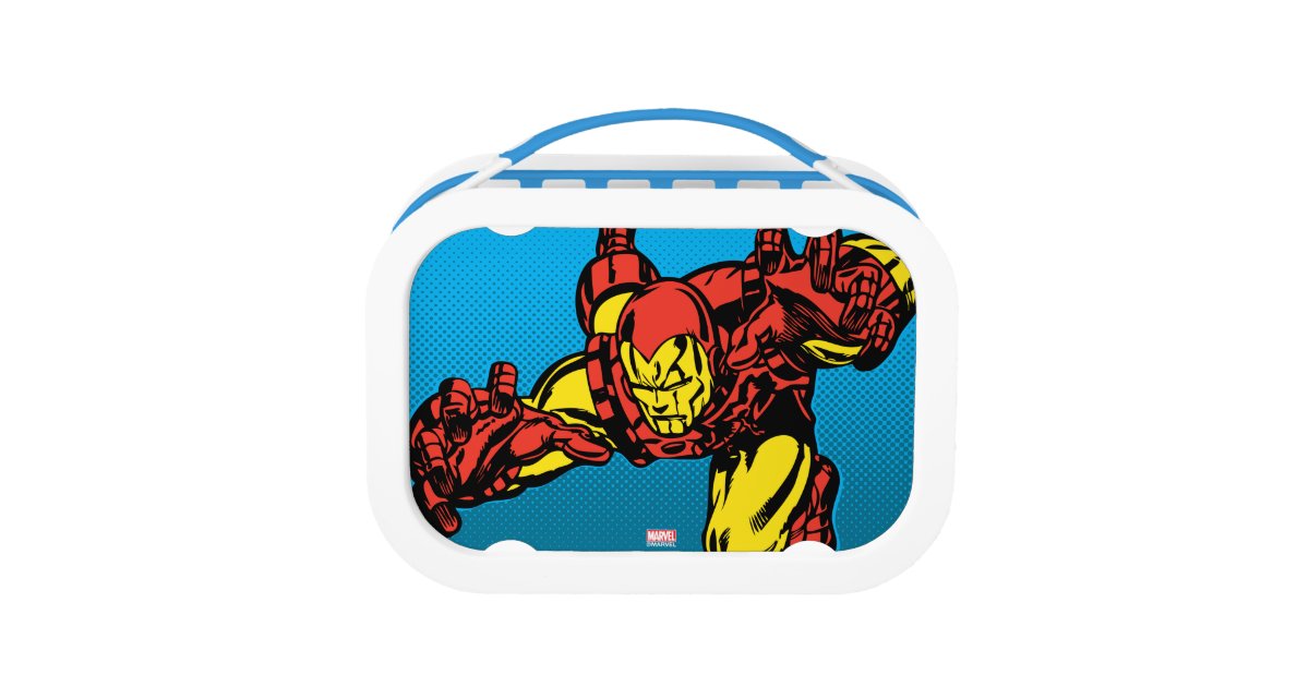 Iron Man Retro Grab Lunch Box | Zazzle
