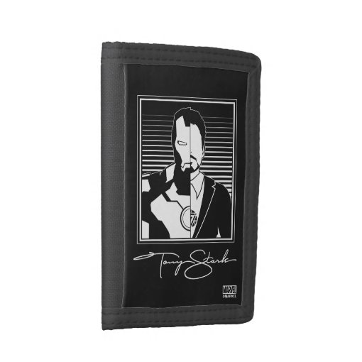 Iron Man Tony Stark Signature Icon Trifold Wallet | Zazzle