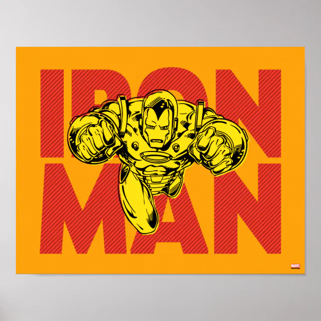 Iron Man Typography Character Art Poster | Zazzle