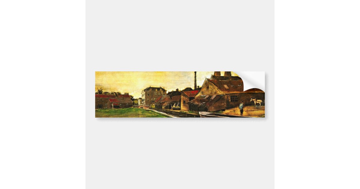 Iron Mill in The Hague by Vincent van Gogh Bumper Sticker | Zazzle