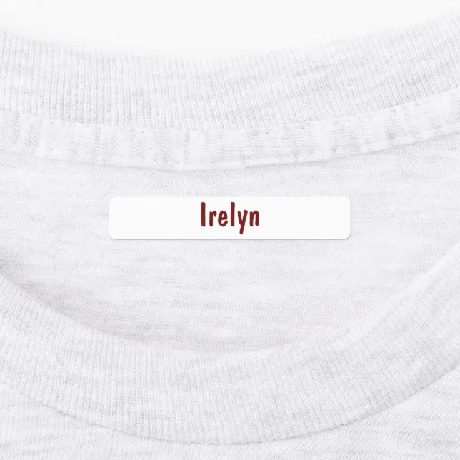 Iron on Personalized Name Labels | Zazzle