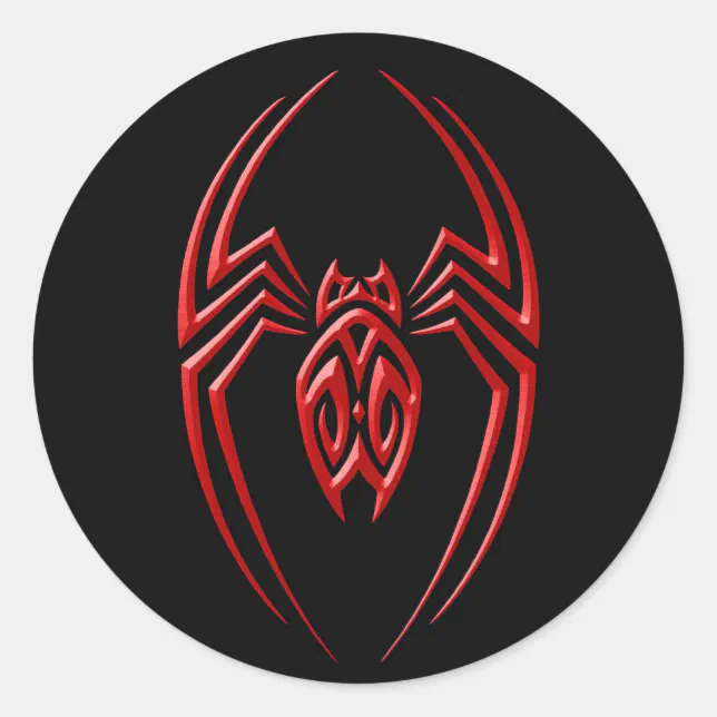 Iron Spider – Red and Black Classic Round Sticker | Zazzle