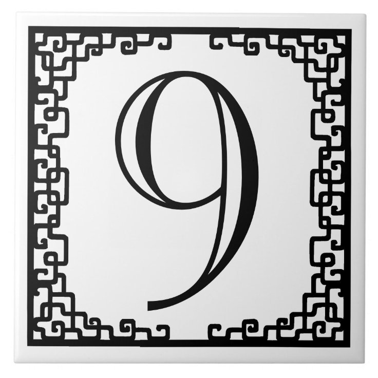 Iron Work Frame Personalized Street Number Tile | Zazzle