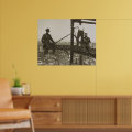 Iron Workers Vintage NYC Building Skyscraper Poster | Zazzle