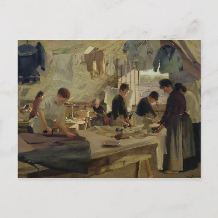Ironing Workshop in Trouville, 1888 Postcard | Zazzle