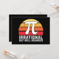 Irrational But Well Rounded Pi Day Math Vintage Invitation | Zazzle