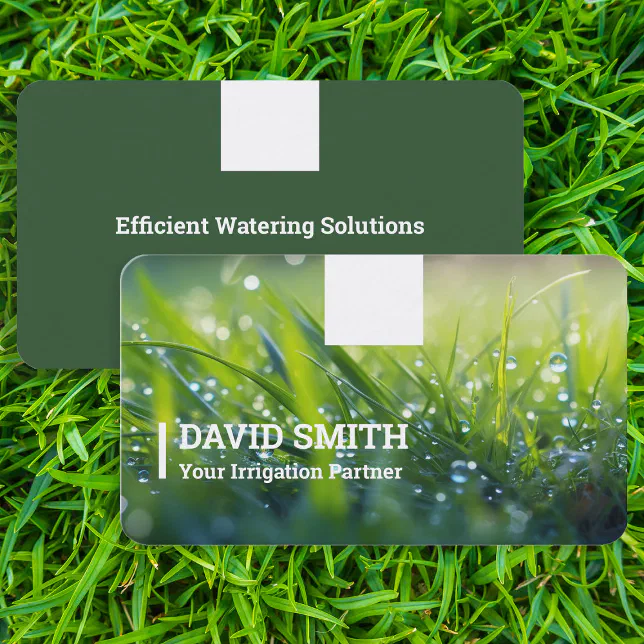 Irrigation Water Management Business Card | Zazzle