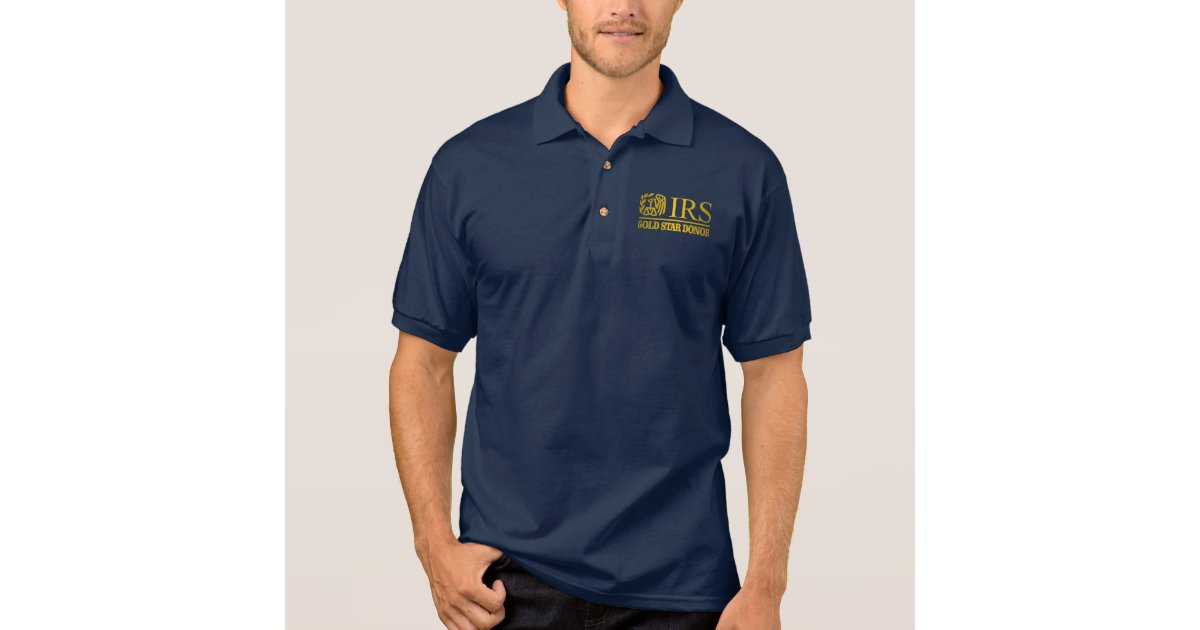 IRS Gold Star Donor Polo Shirt | Zazzle