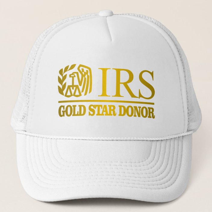 IRS Gold Star Donor Trucker Hat | Zazzle.com