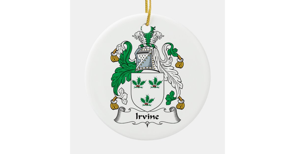 Irvine Family Crest Ceramic Ornament | Zazzle
