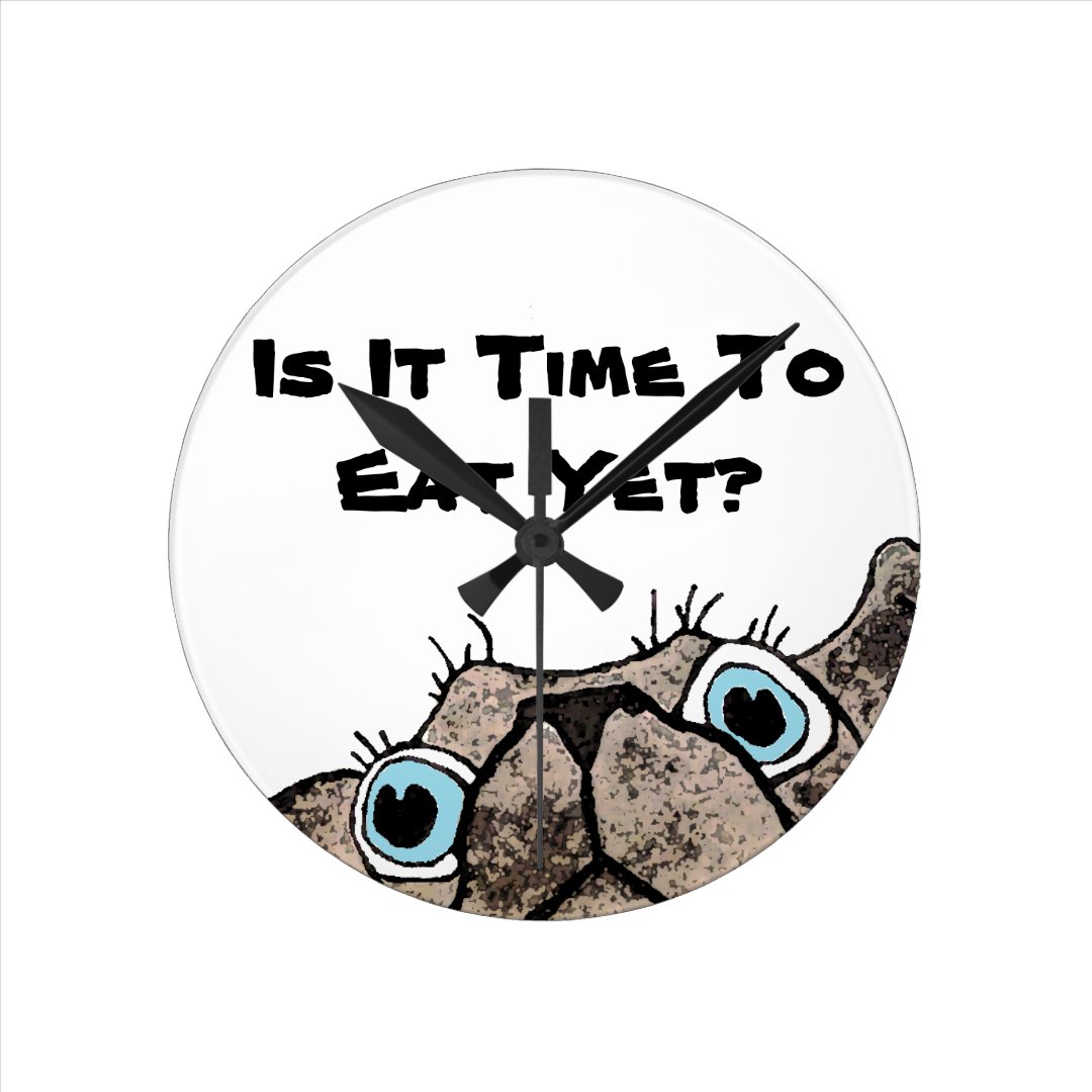 Is It Time To Eat Yet? Dog Clock | Zazzle