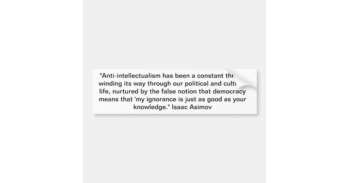 Isaac Asimov Bumper Sticker | Zazzle