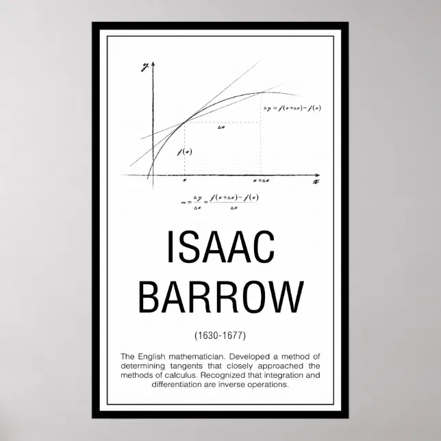 Isaac Barrow Poster | Zazzle