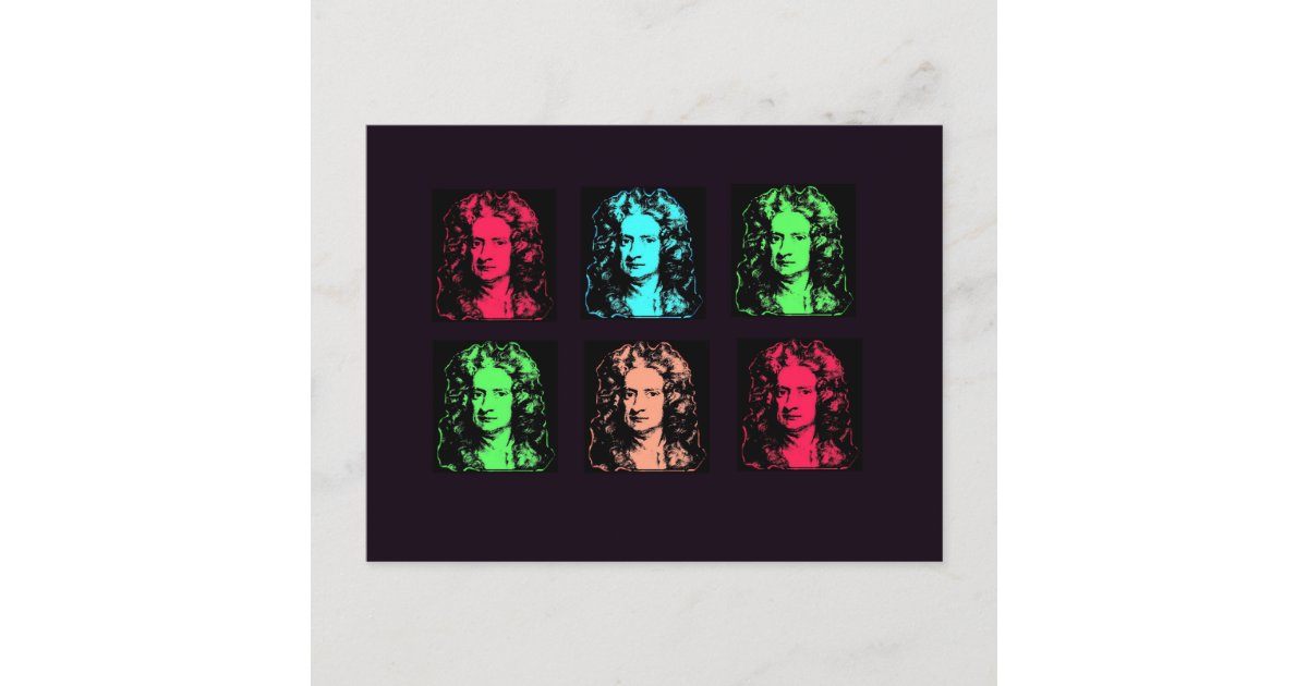 Isaac Newton Collage Postcard | Zazzle