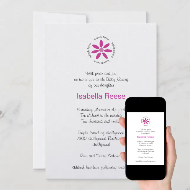Isabella Reese Custom Invitation | Zazzle