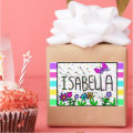 Isabella - The Name Isabella Whimsical Drawing Rectangular Sticker | Zazzle