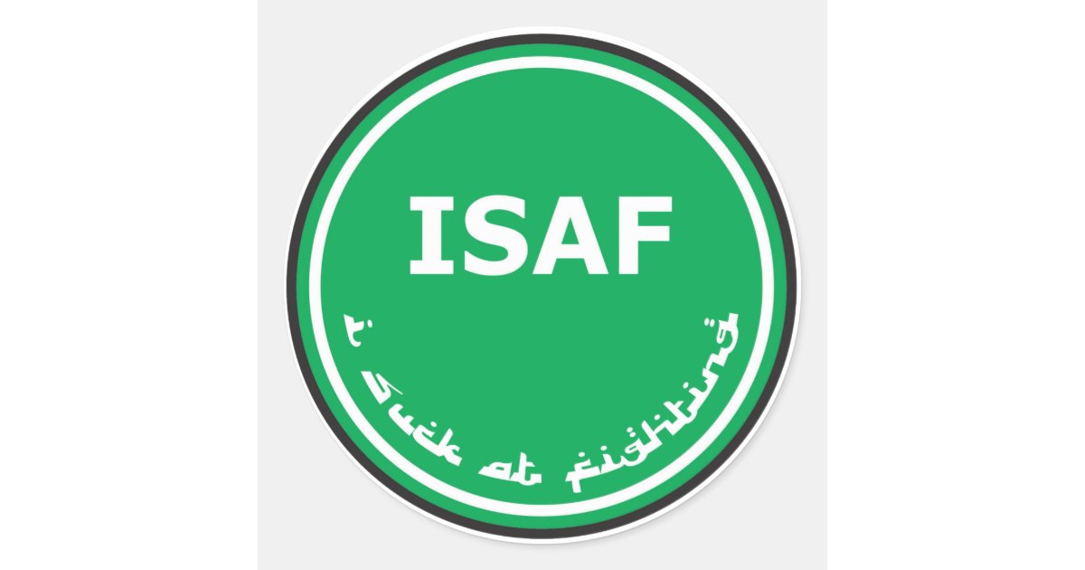 ISAF Logo Classic Round Sticker | Zazzle