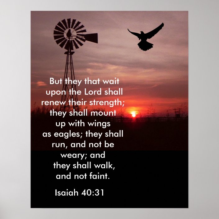 Isaiah 40:31 - Art Print | Zazzle.com
