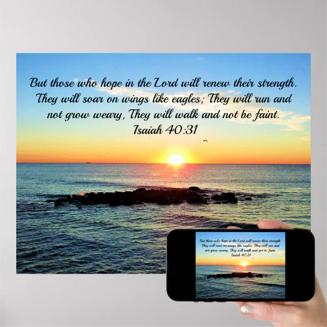 ISAIAH 40:31 HOPE IN THE LORD SCRIPTURE POSTER | Zazzle