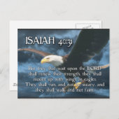 ISAIAH 40:31 Mount up with wings as EAGLES Postcard | Zazzle