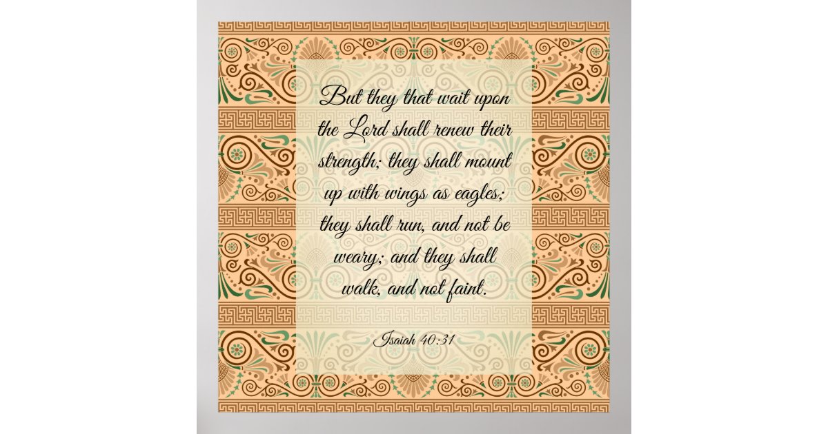 Isaiah 40:31 Poster | Zazzle