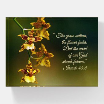 Isaiah 40:8 Inspirational Paperweight | Zazzle