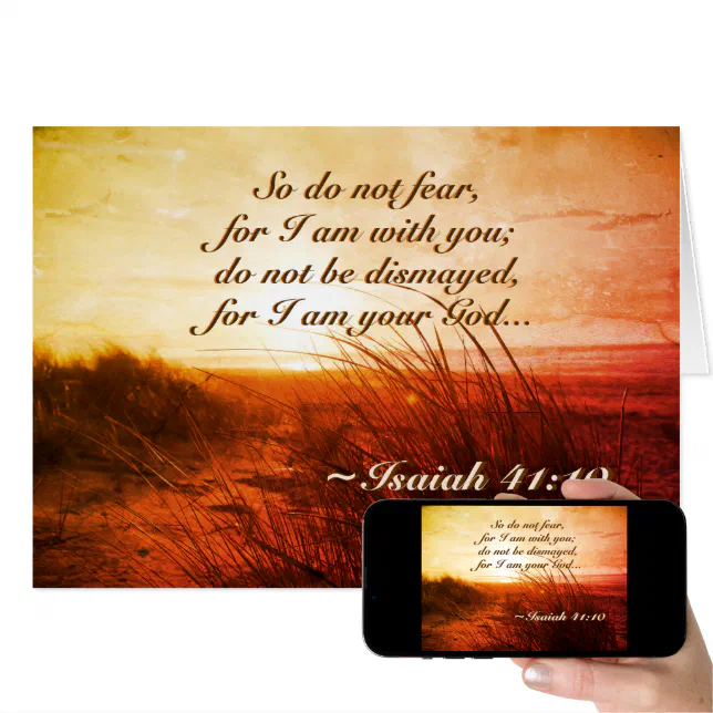 Isaiah 41:10 Bible Do not fear I am with you Card | Zazzle
