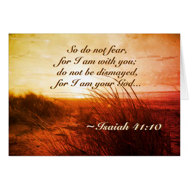Isaiah 41:10 Bible Do not fear I am with you Card | Zazzle