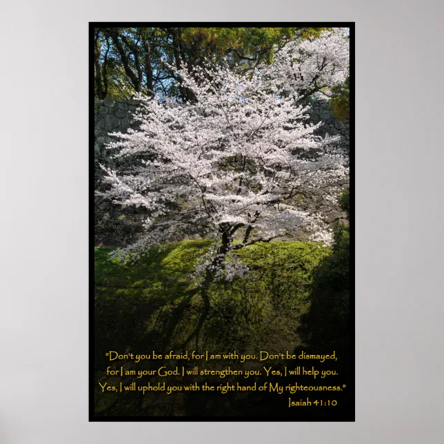 Isaiah 41:10 Christian Bible Verse Poster | Zazzle