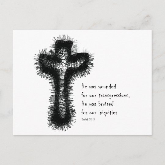 Isaiah-53 - Cross / Christian Witness Postcard | Zazzle.com