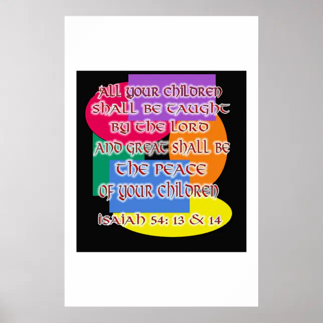Isaiah 54 13 & 14 poster | Zazzle