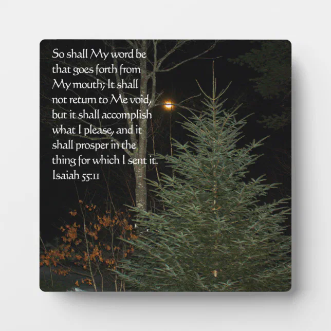 Isaiah 55:11 plaque | Zazzle
