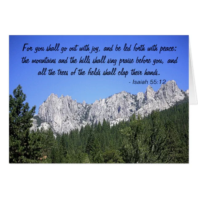 Isaiah 55:12 - Card & Envelope | Zazzle