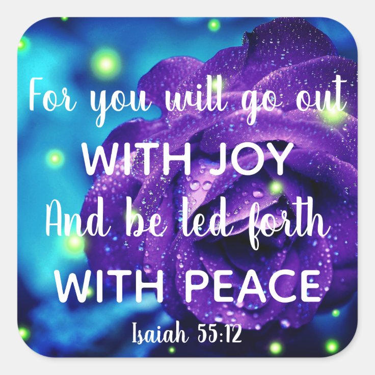 Isaiah 55:12 Inspirational Christian Stickers | Zazzle