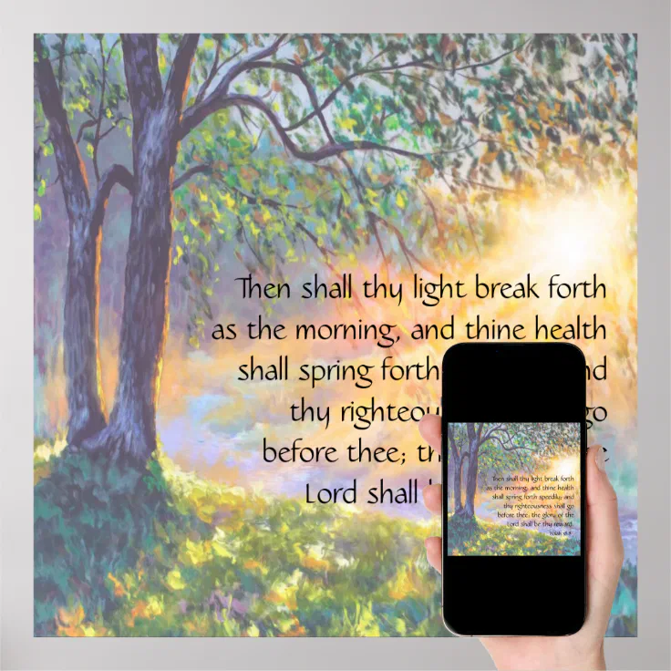 Isaiah 58:8 poster | Zazzle